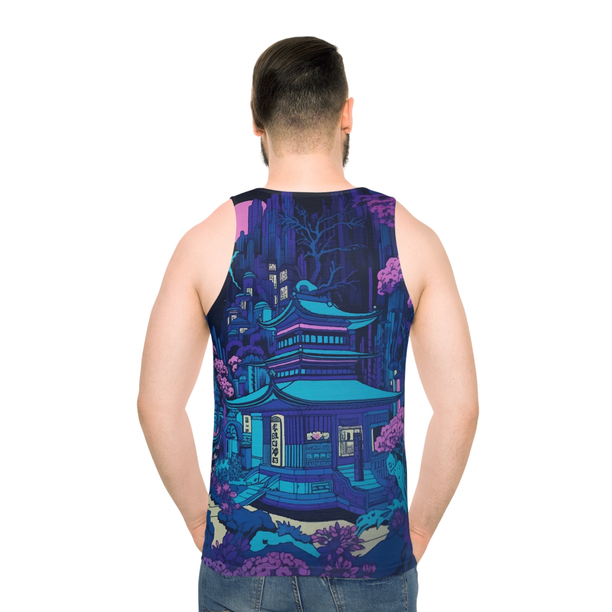 Neon Unisex Tank Top of Japanese Temples sold by Diego Nascimento | SKU ...