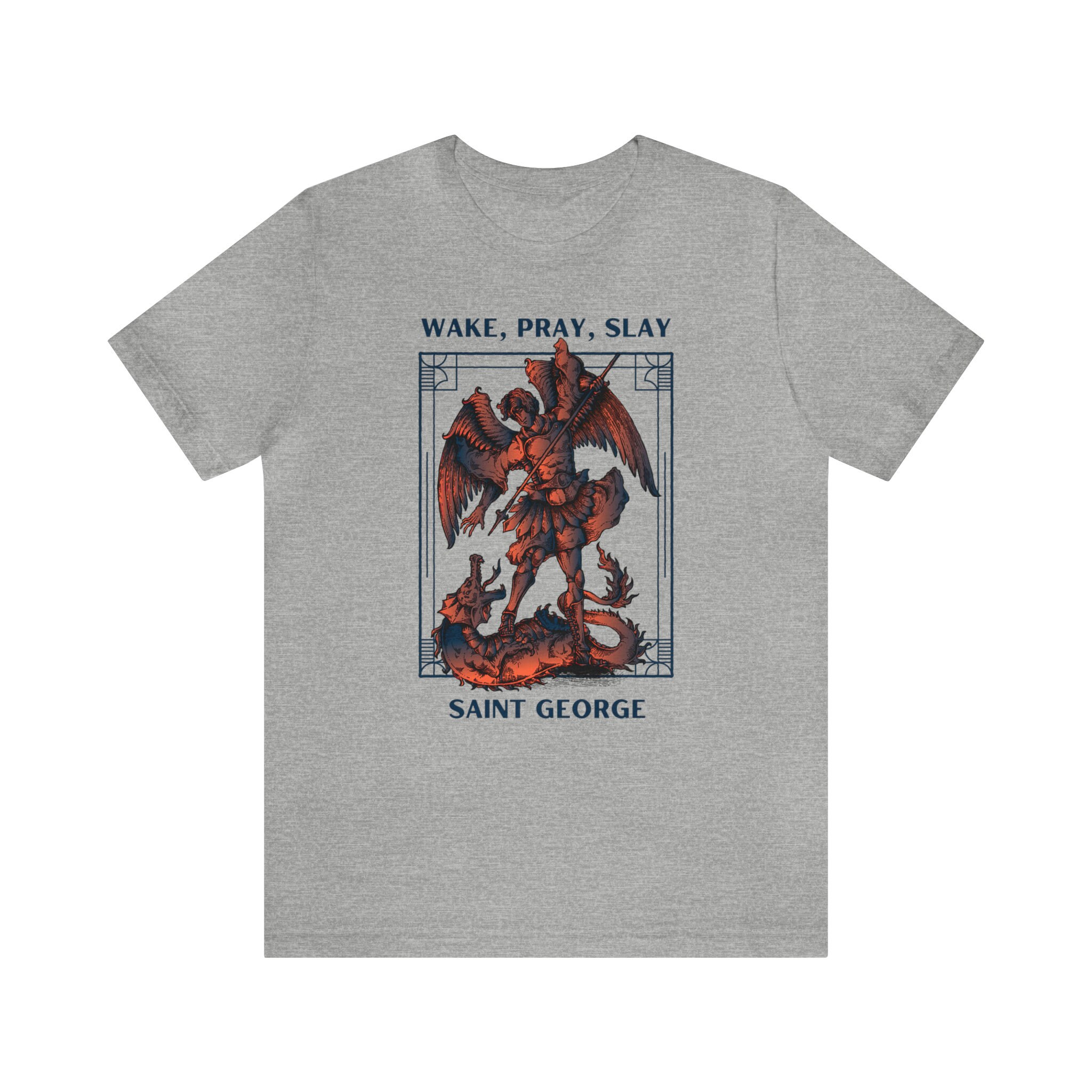 Saint George With Prayer on Back Shirt. Soft Graphic T-shirt - Etsy