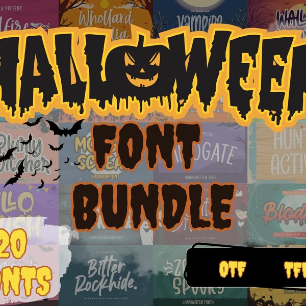 Halloween Fonts - Etsy