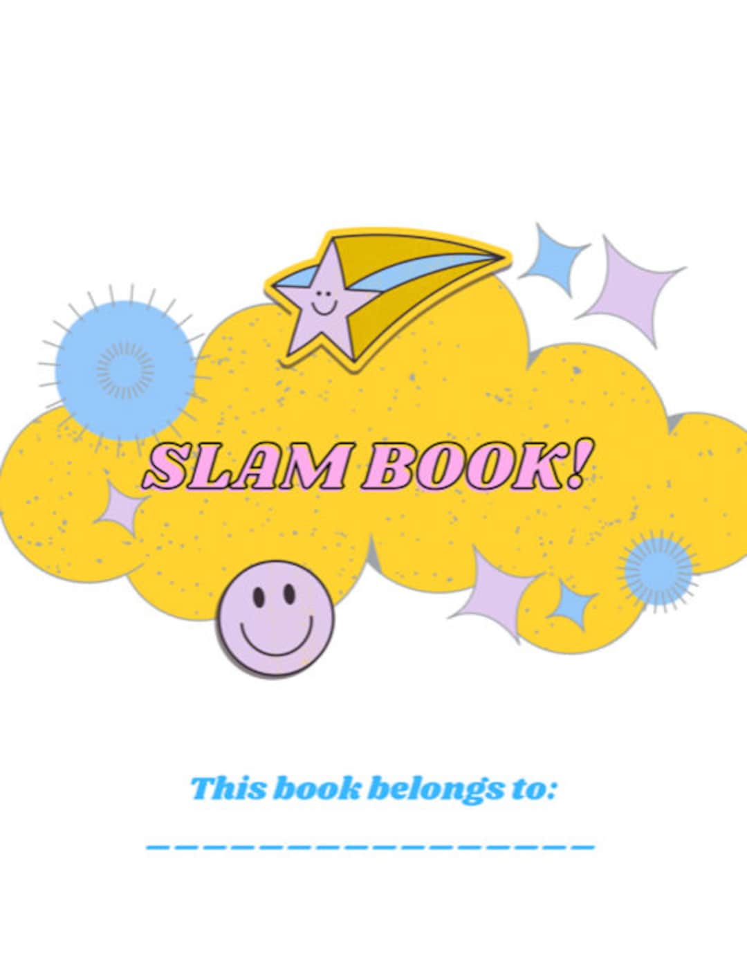 Slam Book-girls Notebook-party Printables-instant Download-girls ...