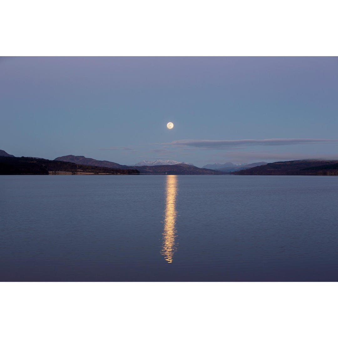 Moonset, Full Moon, Wall Art, Wall Decor, Landscape Photography, Fine ...