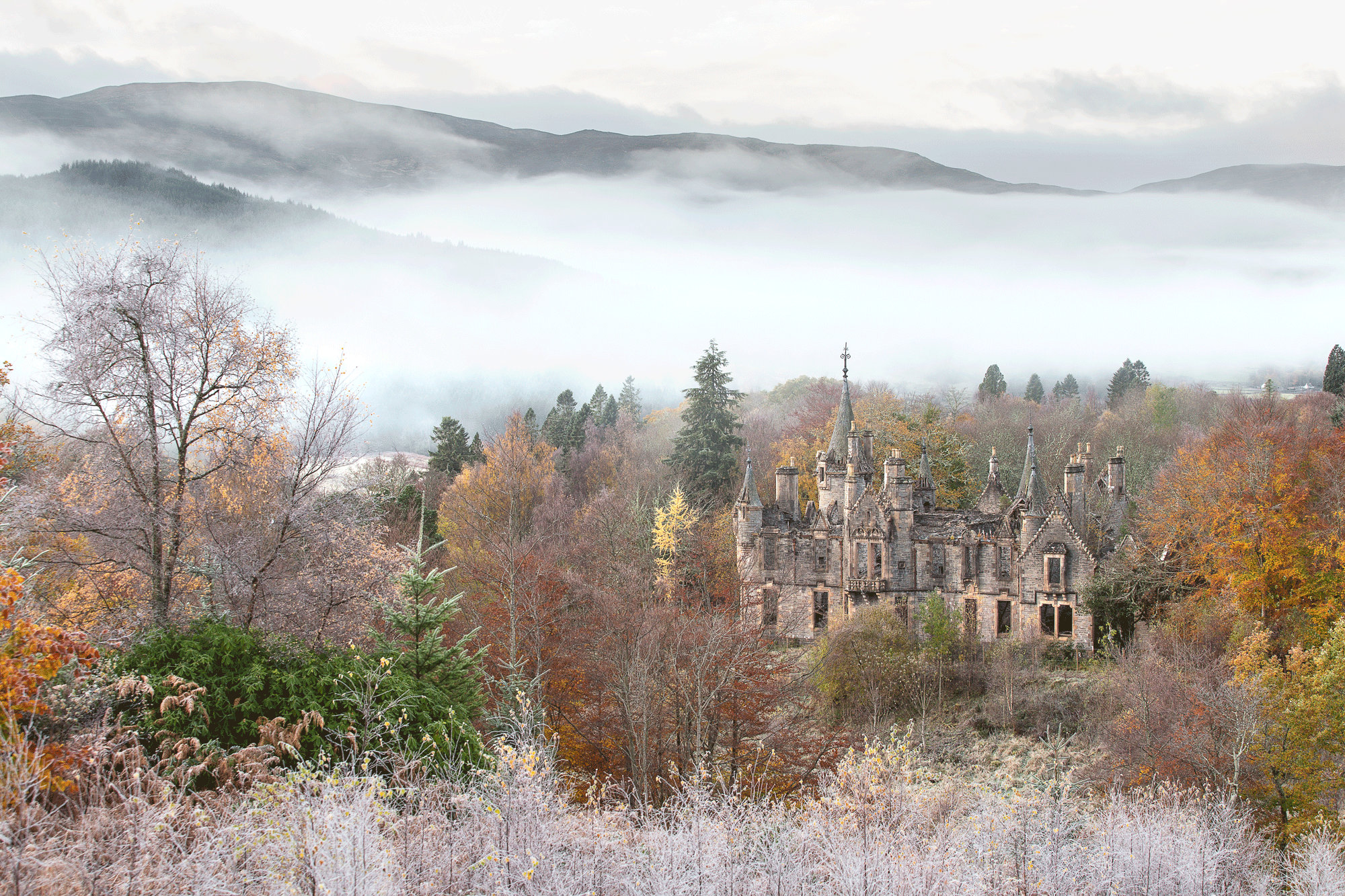 Dunalastair House, Ruin, Castle, Scotland, Wall Art, Photo Art ...