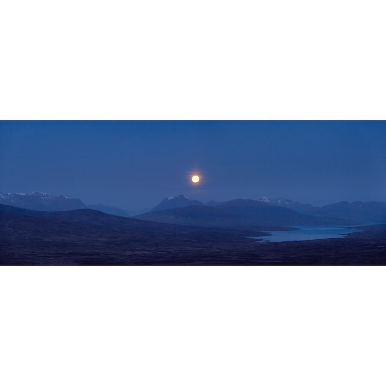 Full Moon, Wall Art, Panoramic Print, Fine Art Paper, Home Decor ...