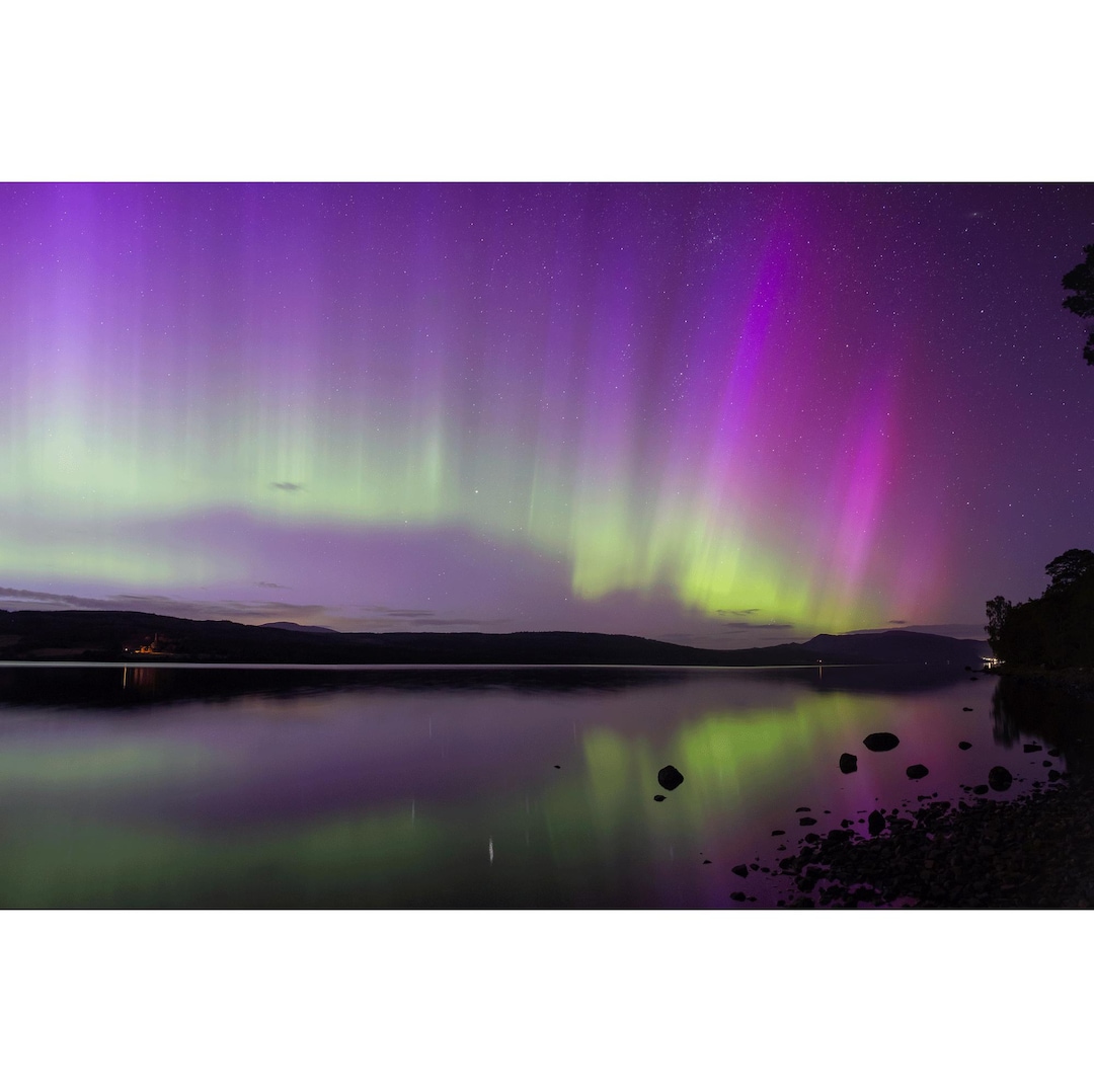 Aurora Borealis, Loch Rannoch, Wall Art, Ready for Framing, Astro ...