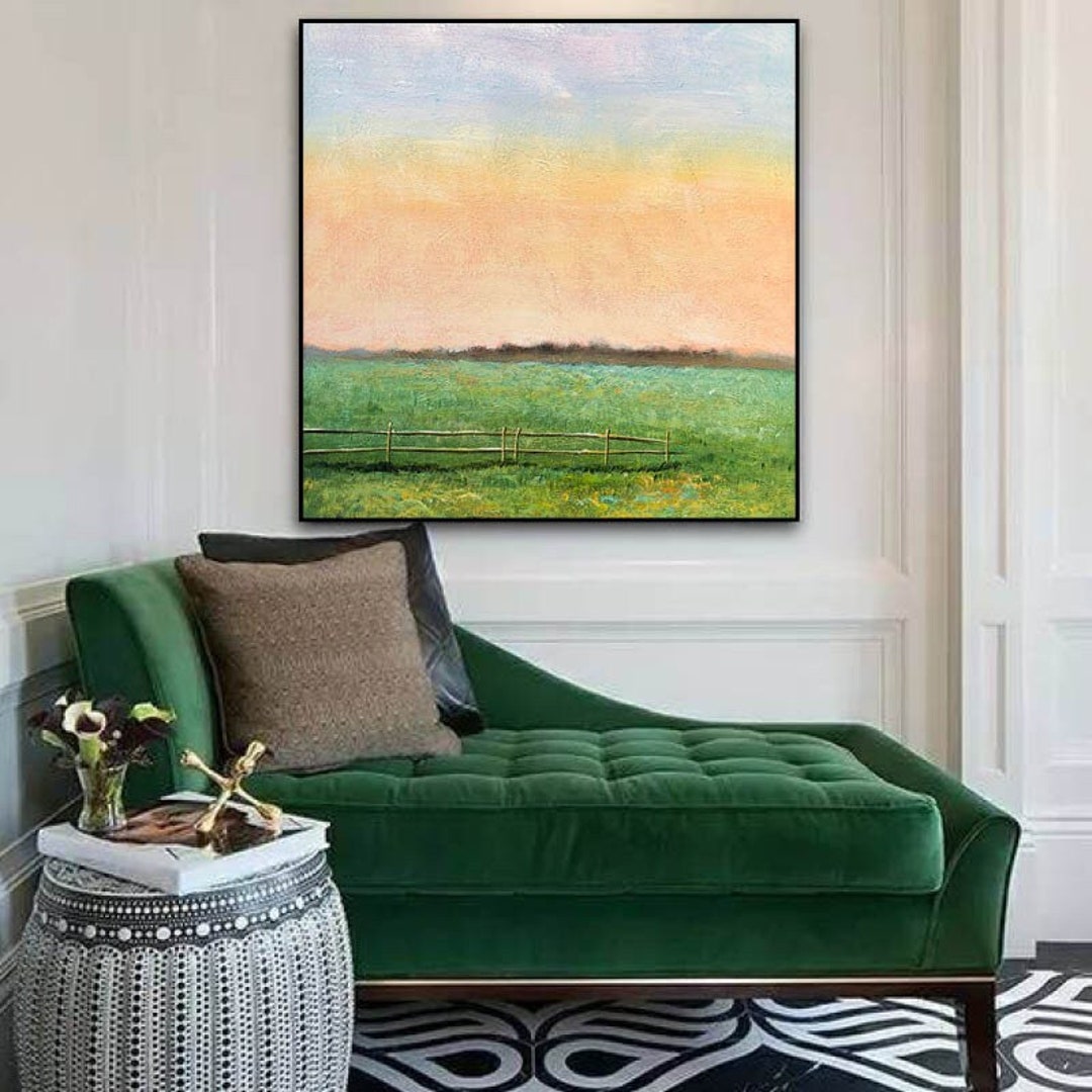 Extra Large Wall Art Landscape, Landscape Painting Countryside ...