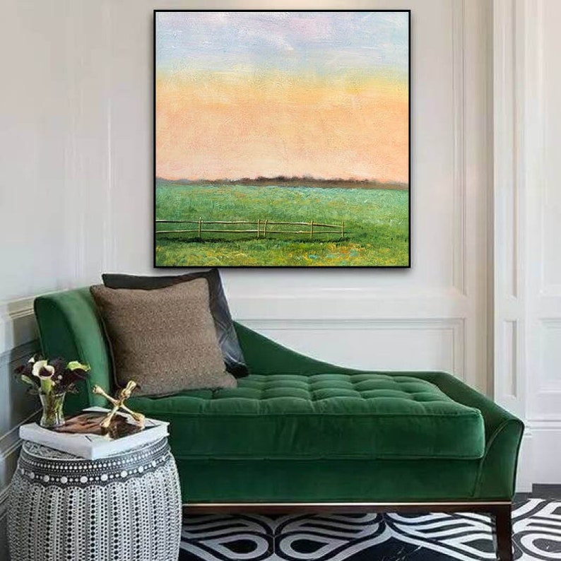 Extra Large Wall Art Landscape, Landscape Painting Countryside ...