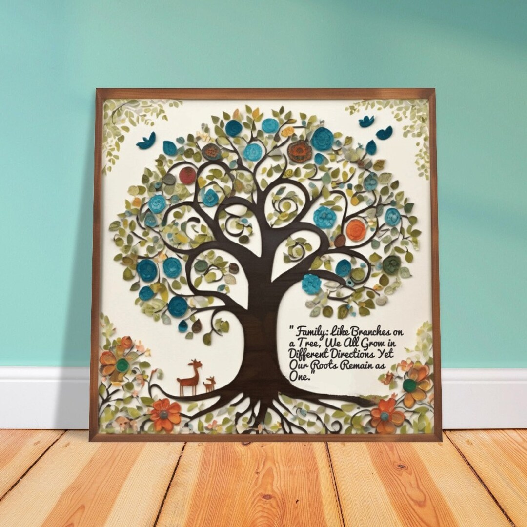 Heartful Connections: Family Tree on Semi-glossy Paper Poster Cherished ...