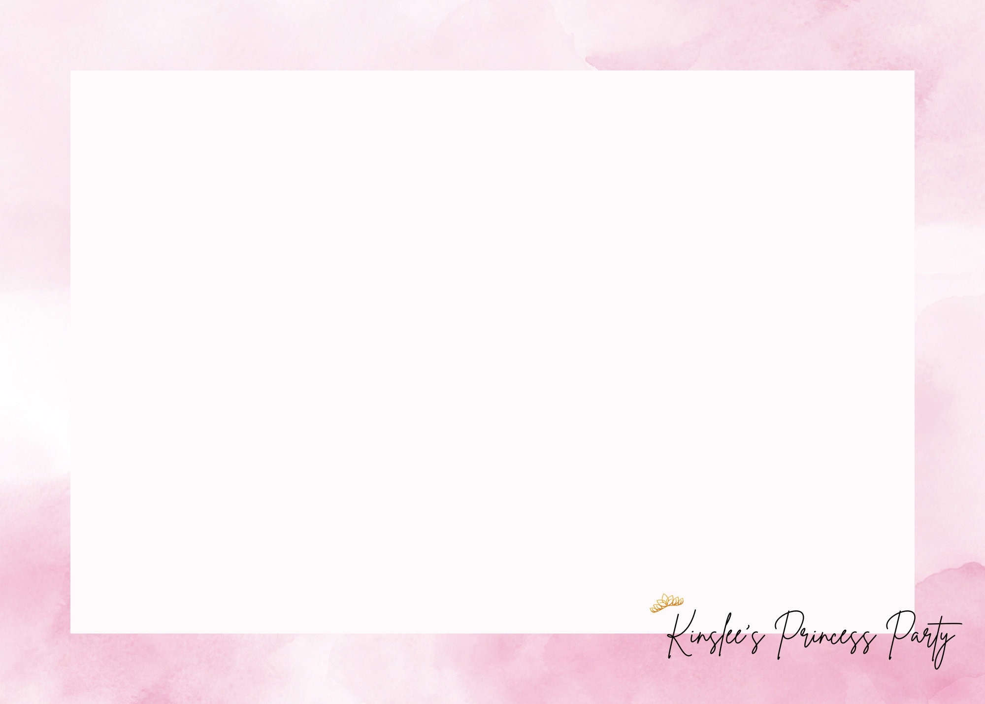 Princess Birthday Party Thank You Note, Customized Digital Download ...