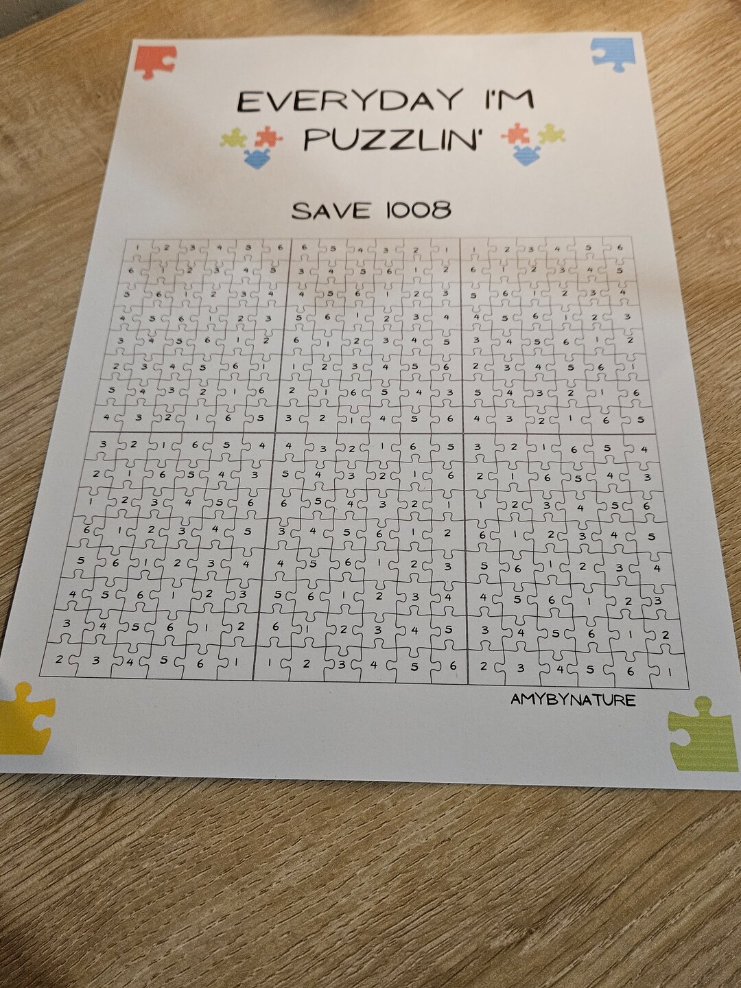 Everyday I'm Puzzlin' Saving Challenge - Etsy