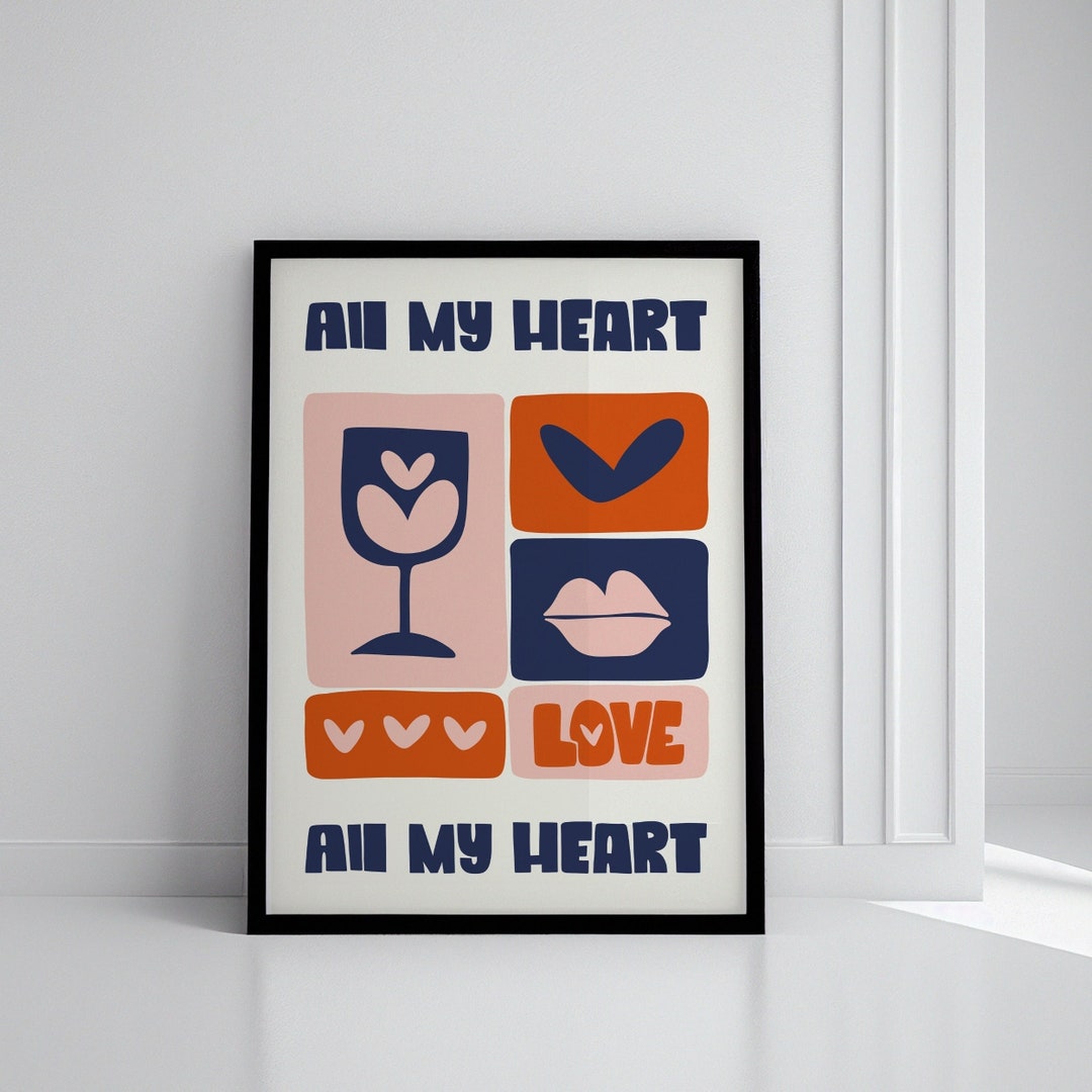 Henri Matisse Love Quotes Poster, Love You More Wall Art, Matisse Heart ...