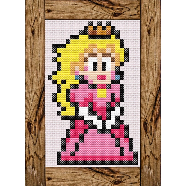 Princess Peach Cross Stitch - Etsy