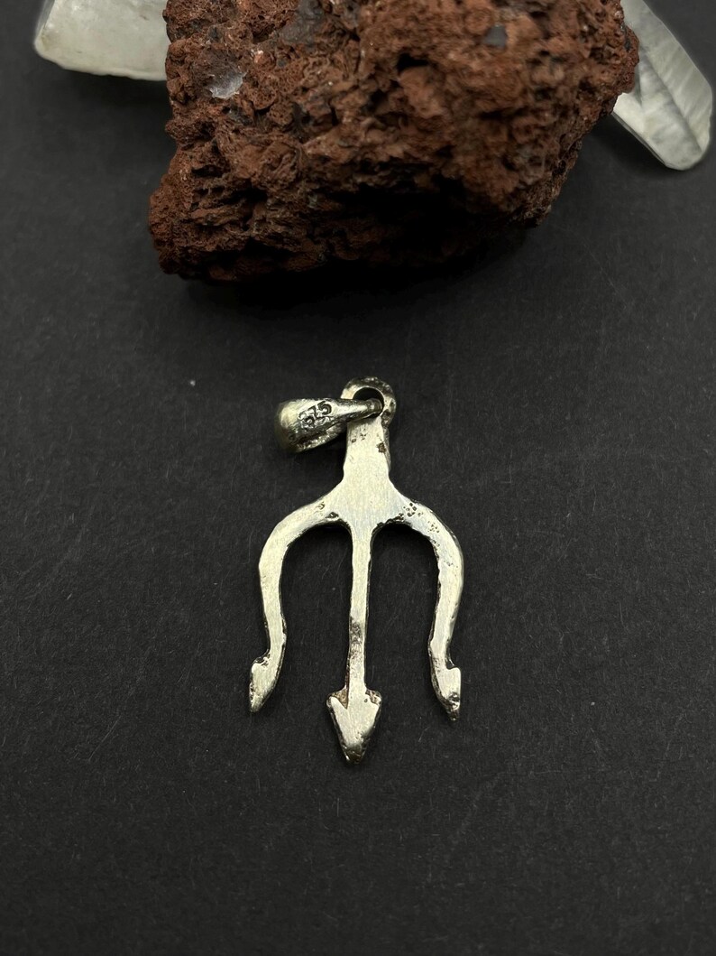 Poseidon Trident Pendant in Solid Gold 9ct. - Etsy