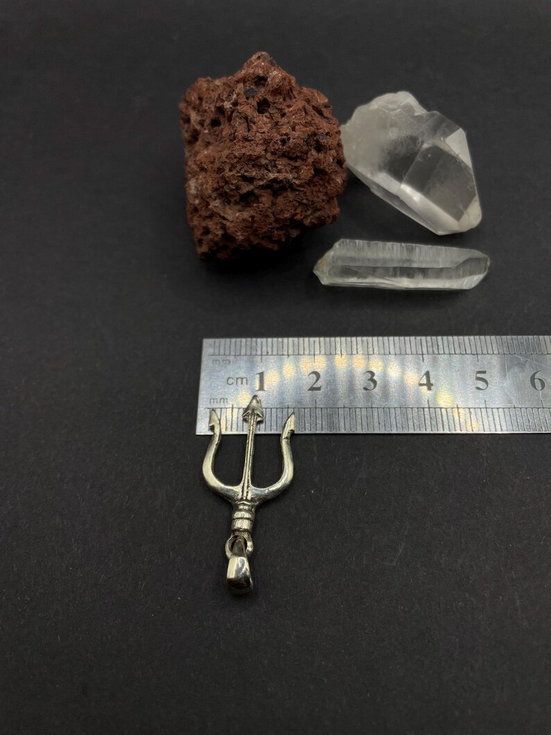 Poseidon Trident Pendant in Solid Gold 9ct. - Etsy