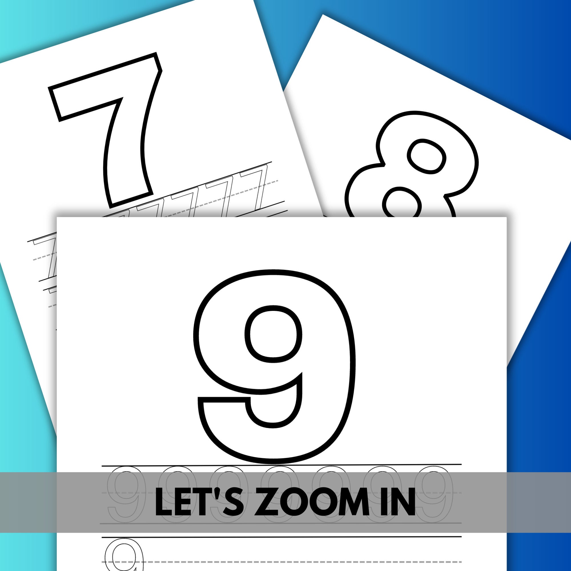 Number Tracing Worksheets Learning Packet. Digital Download PDF Number ...