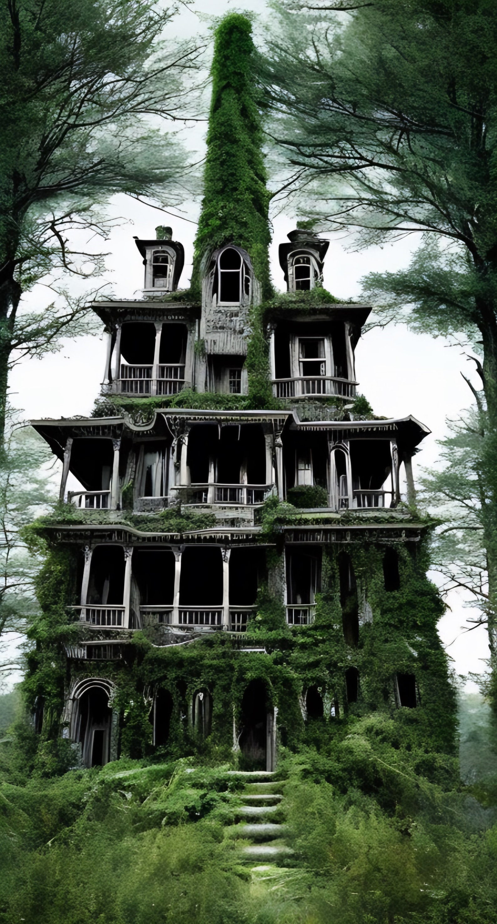 Old Abandoned Haunted Houses on the Coast of Maine. Bundle of 9 Royalty ...