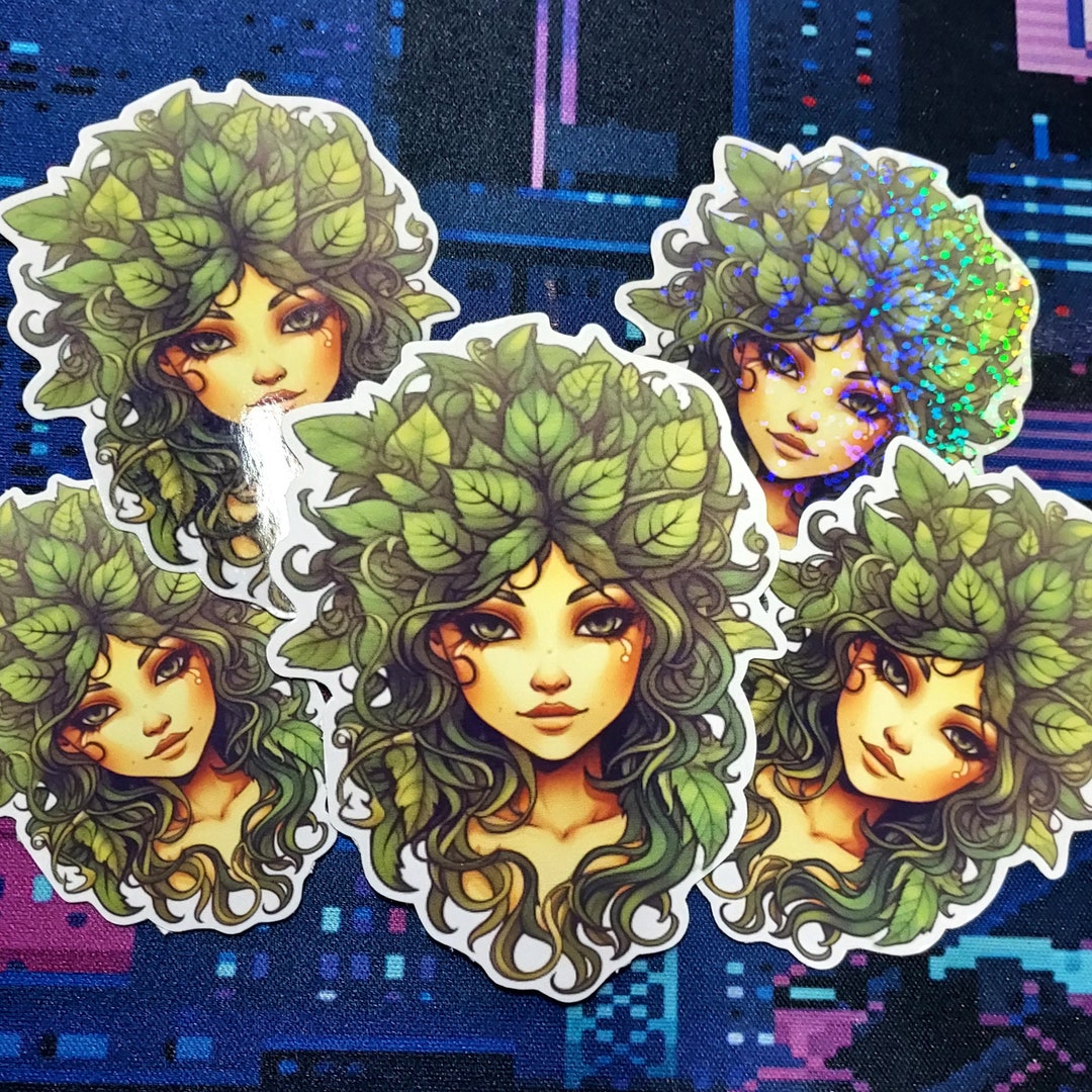 Pretty Dryad Portrait Fantasy Aesthetic Vinyl Sticker - Etsy