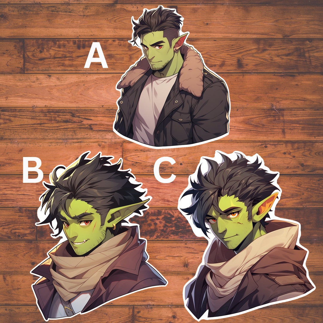 Handsome Goblin Guys Vinyl Sticker 3 Pack Water Resistant, Tear ...