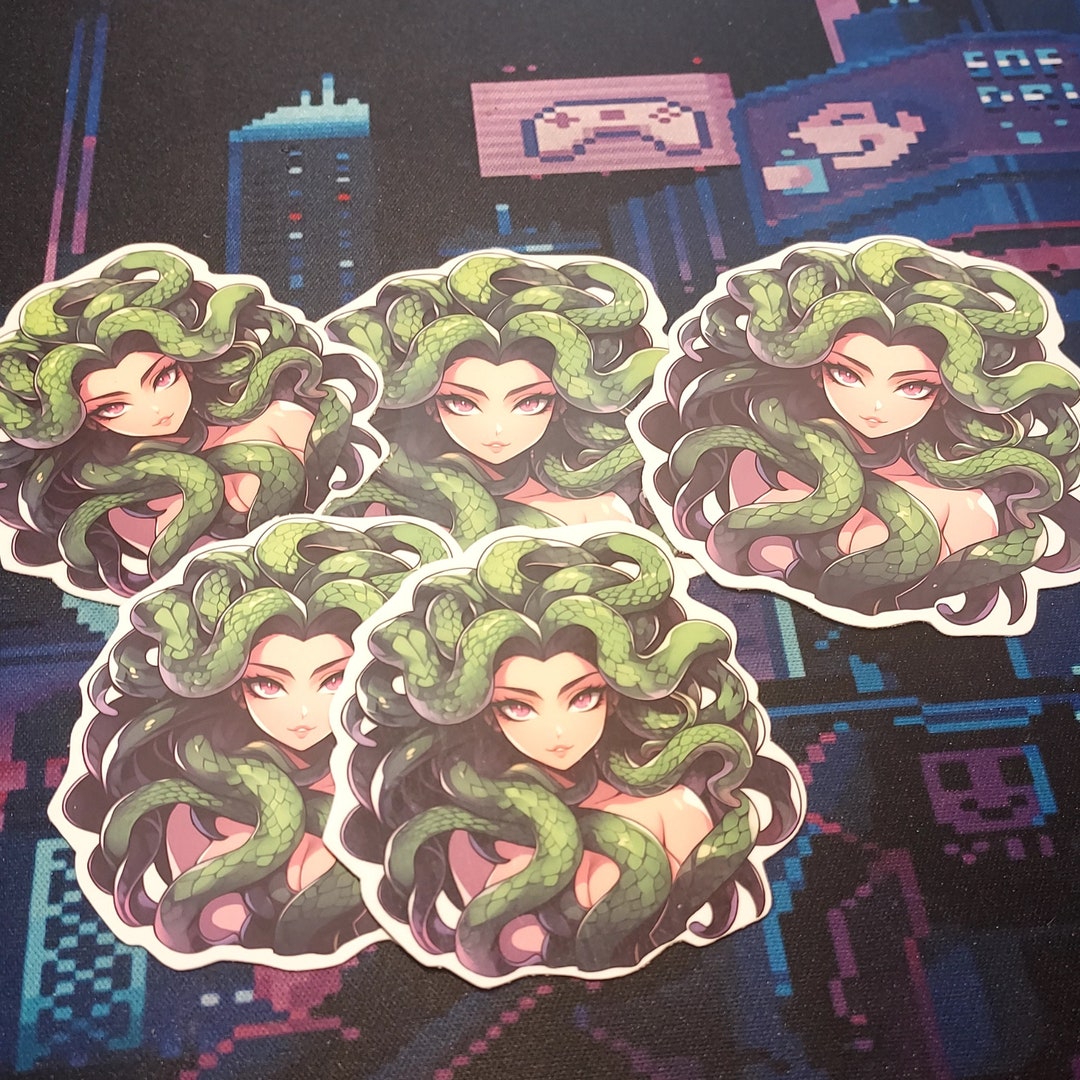 Seductive Medusa Vinyl Sticker Water Resistant Tear Resistant Greek Fantasy Aesthetic Monster