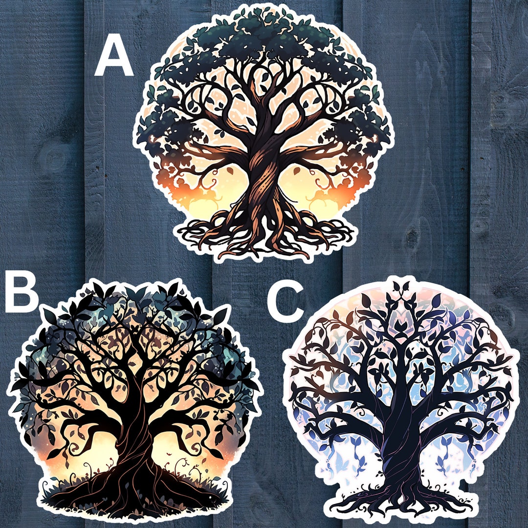 Divine Tree of Life Vinyl Sticker Pack | Water Resistant Norse ...