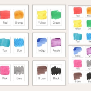 Preschool Colours FLASHCARD Printables Homeschool Digital Download ...
