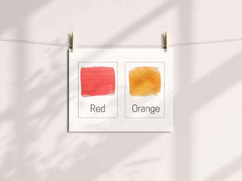 Preschool Colours FLASHCARD Printables Homeschool Digital Download ...