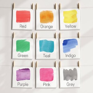 Preschool Colours FLASHCARD Printables Homeschool Digital Download ...