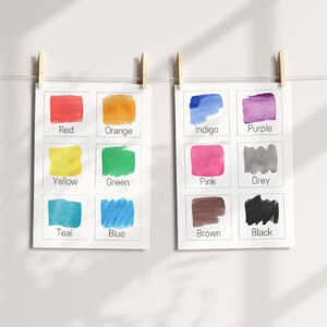 Preschool Colours FLASHCARD Printables Homeschool Digital Download ...