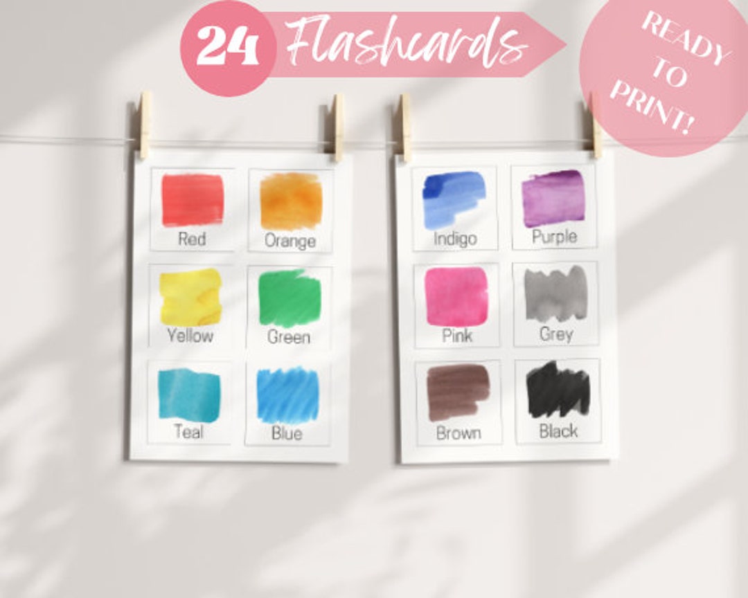 Colour Flashcards Preschool Activities Homeschool Printables Montessori ...