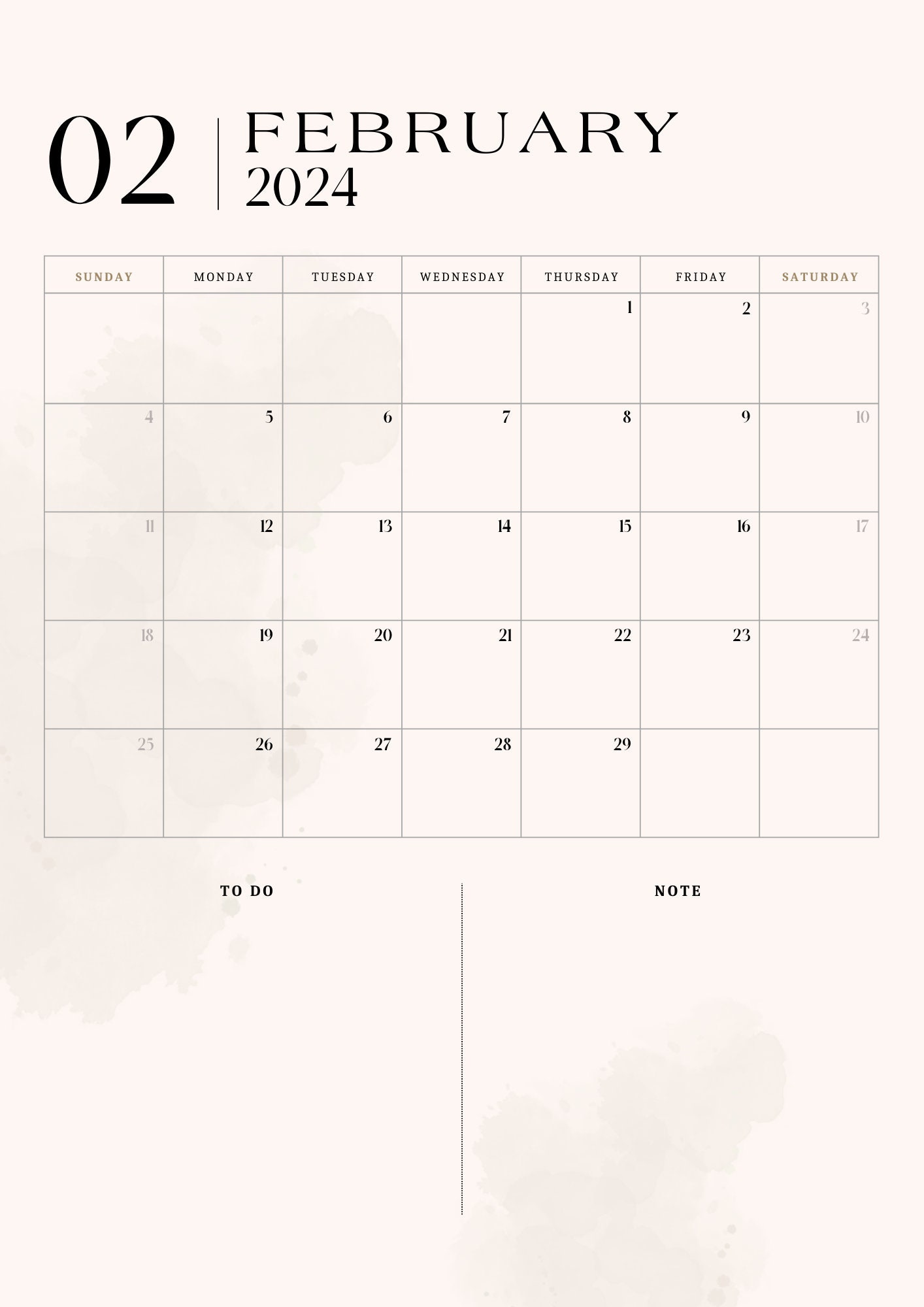 Printable 2024 Planner Minimalistic, Neutrals, Aesthetic - Etsy