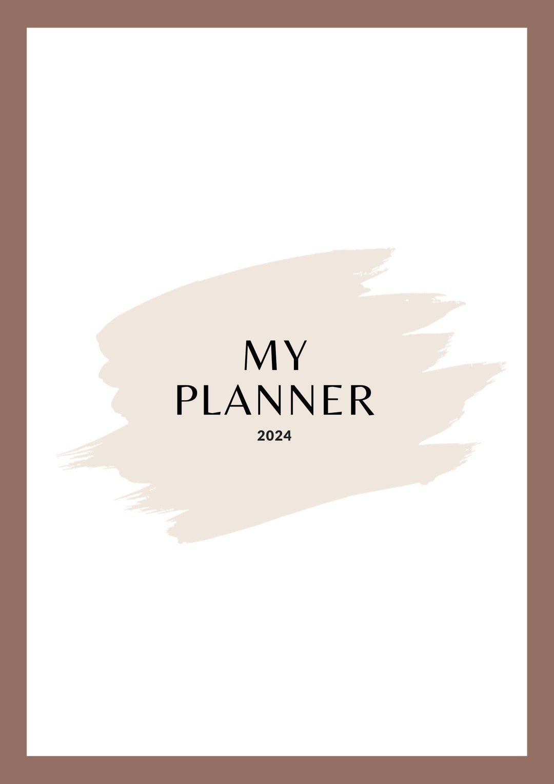 Printable 2024 Planner Minimalistic, Neutrals, Aesthetic - Etsy