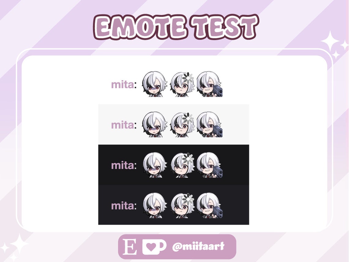 Genshin Impact Arlecchino Emote Set for Twitch, Discord and Youtube ...