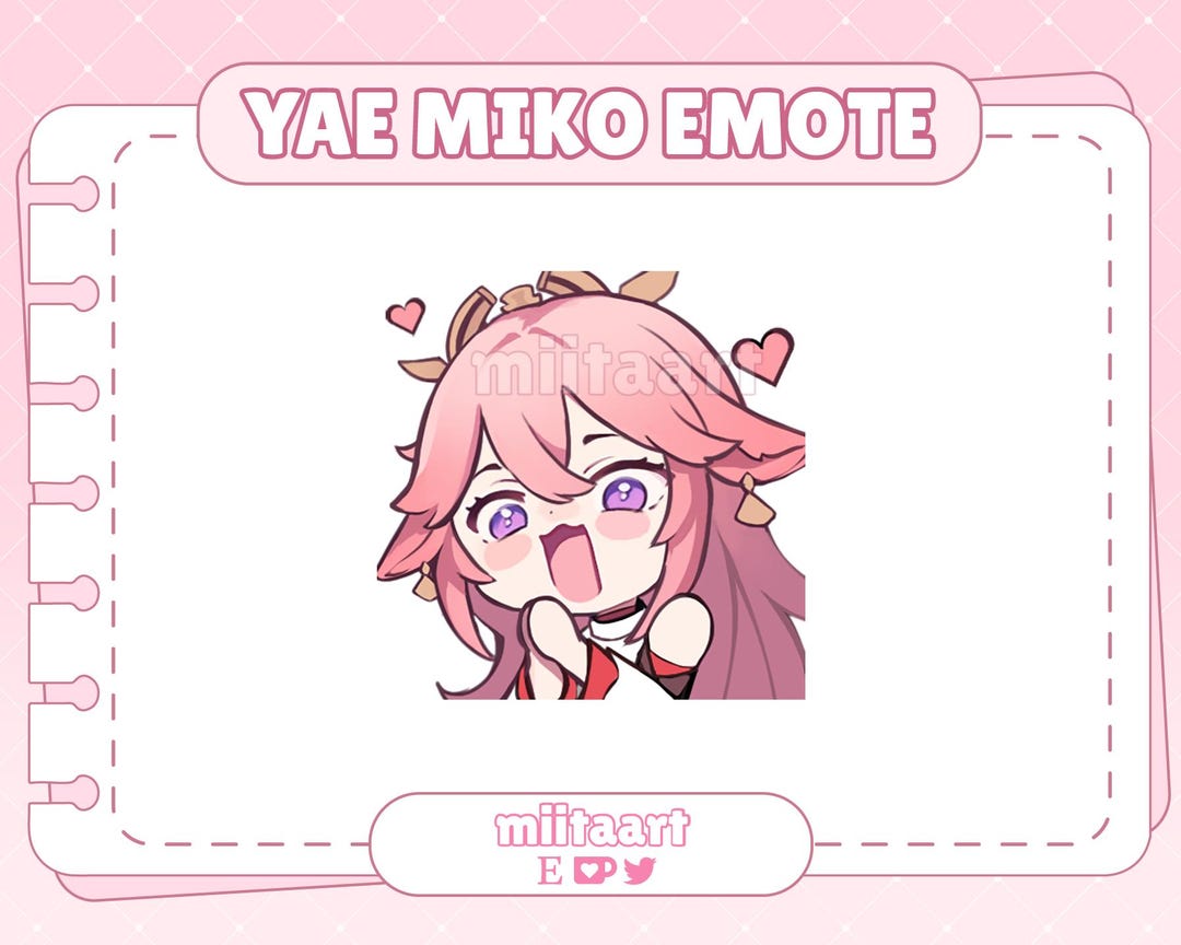 Yae Miko Heart Emote - Genshin Impact - for Streamer Twitch, Youtube ...