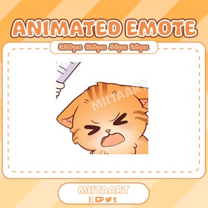 Animated Bonk Emote Orange Cat Bonk Cute Tabby Cat Emote for Twitch ...