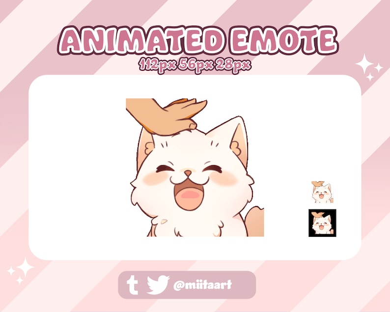 Animated Cat Emote for Twitch, Youtube and Discord Cute Animated Cat ...