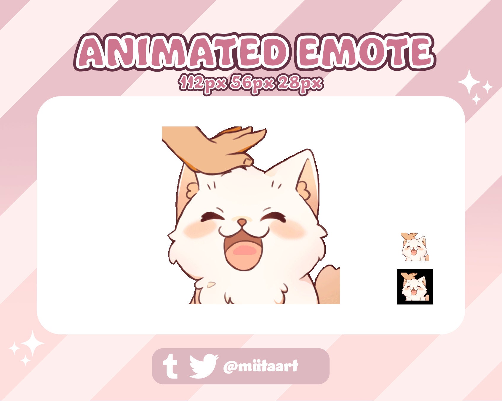 Animated Cat Emote for Twitch, Youtube and Discord Cute Animated Cat ...