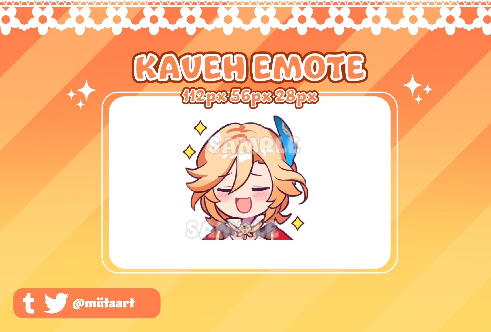 Kaveh Sparkle Emote Genshin Impact for Streamer Twitch, Youtube and ...