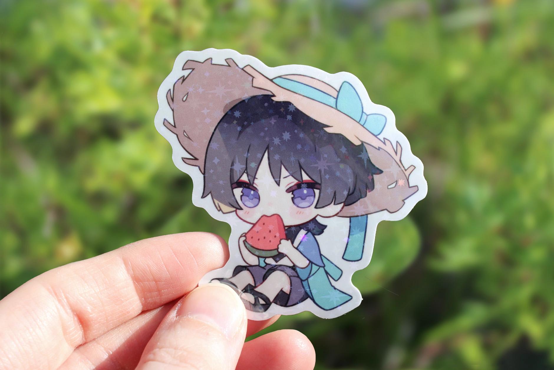 Genshin Impact Scaramouche Sticker | Chibi Wanderer in Summer Themed ...