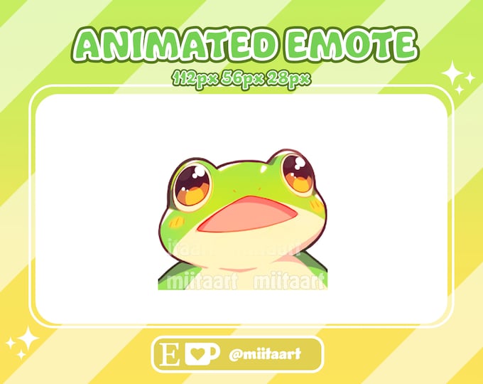 Animated Frog Emote - Cute Frog Emote for Twitch, Discord, Youtube - Etsy