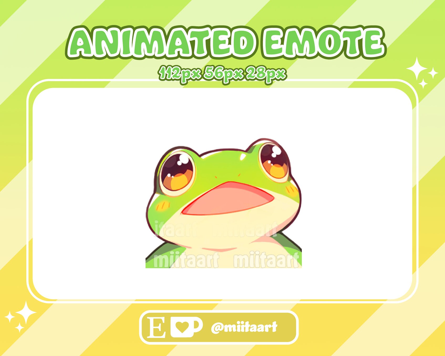 Animated Frog Emote - Cute Frog Emote for Twitch, Discord, Youtube - Etsy