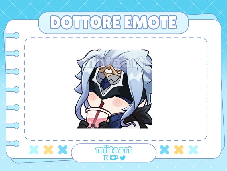 Dottore Boba Sip Emote - Genshin Impact Emote for Twitch, Discord ...