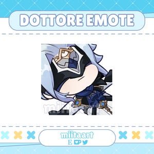 Dottore Lazy Emote - Funny Genshin Impact Emote for Twitch, Discord ...