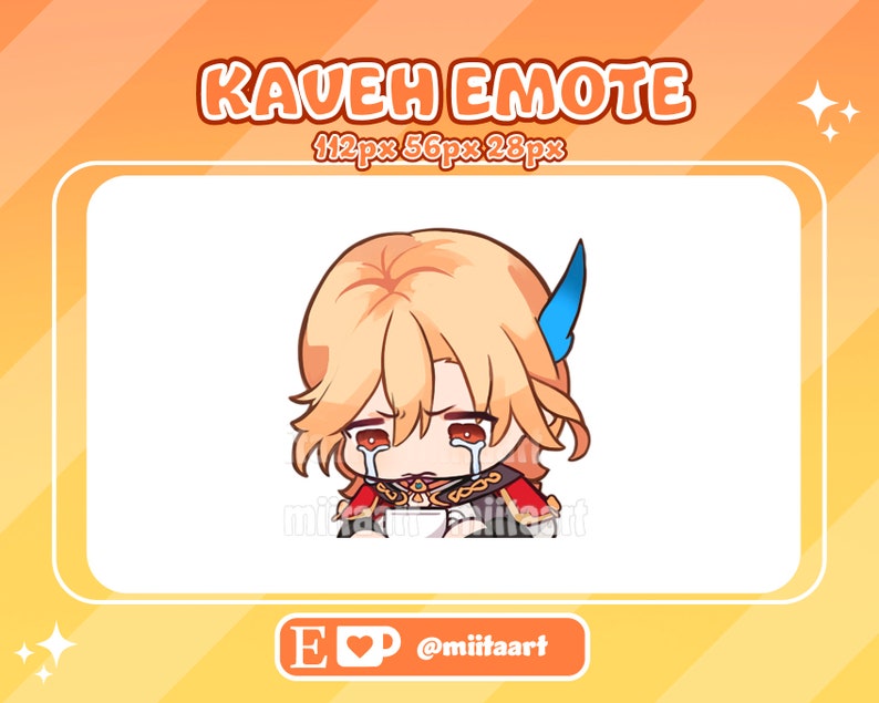 Kaveh Crying Emote Genshin Impact Emote for Twitch, Youtube, Discord - Etsy