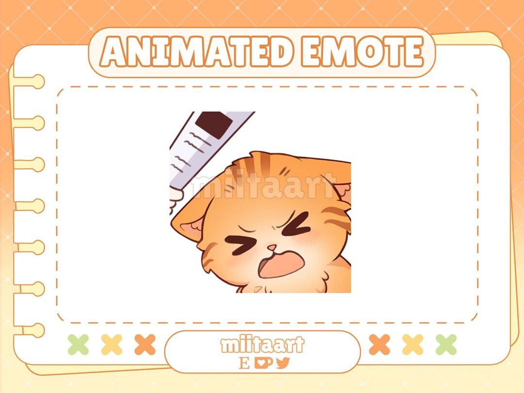 Animated Bonk Emote Orange Cat Bonk - Cute Tabby Cat Emote for Twitch ...