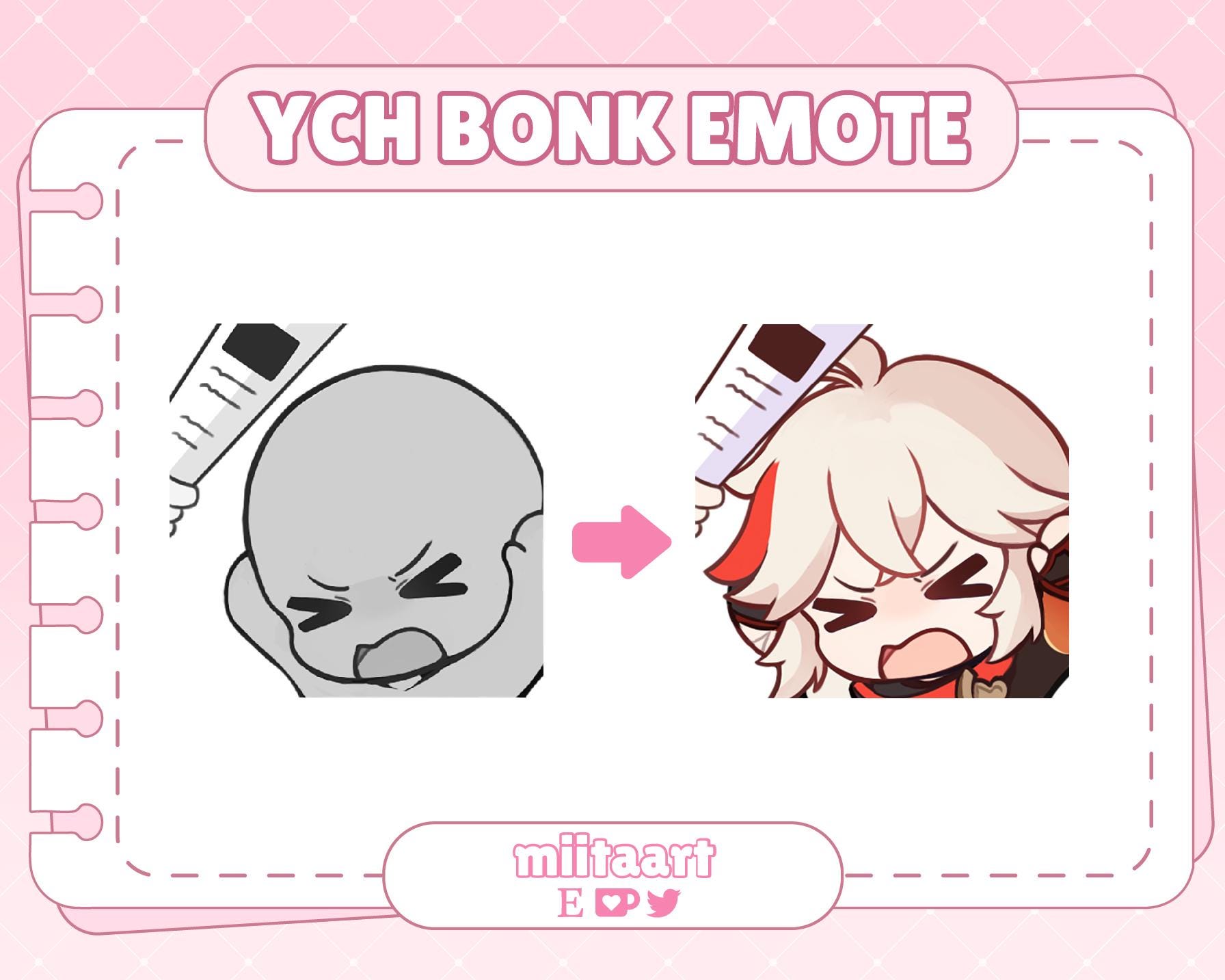 Animated YCH Emote Custom Animated Bonk Emote Commission for Twitch ...
