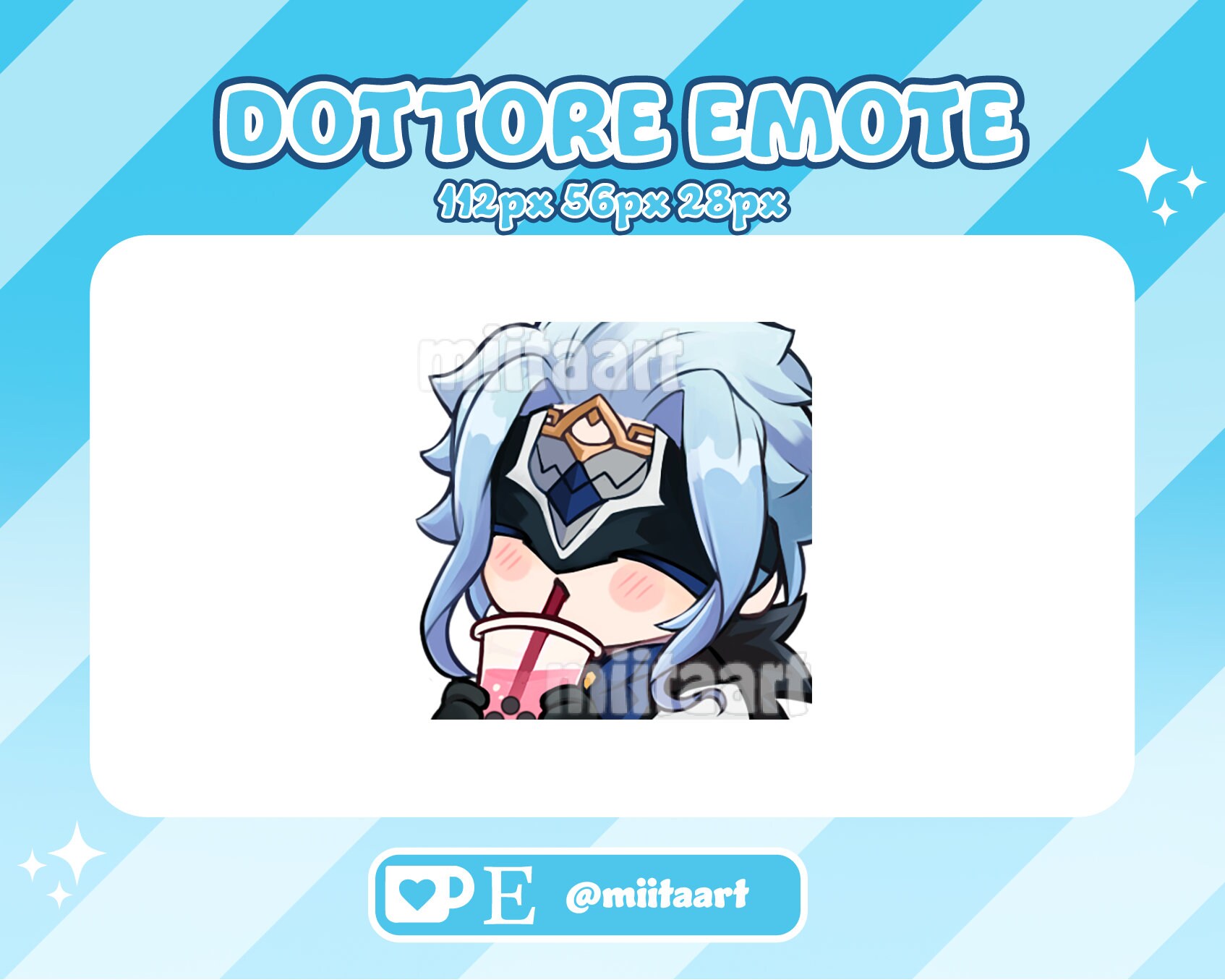 Dottore Boba Sip Emote Genshin Impact Dottore Emote for Twitch, Discord ...