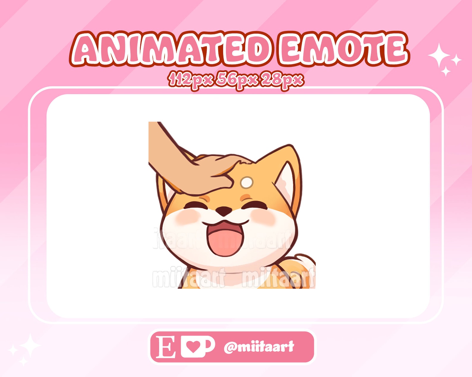 Shiba Inu Animated Headpat Emote | Cute Dog Emote for Twitch, Youtube ...