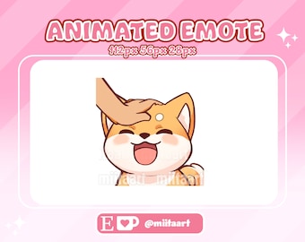 Shiba Inu Animated Headpat Emote Cute Dog Emote for Twitch, Youtube ...