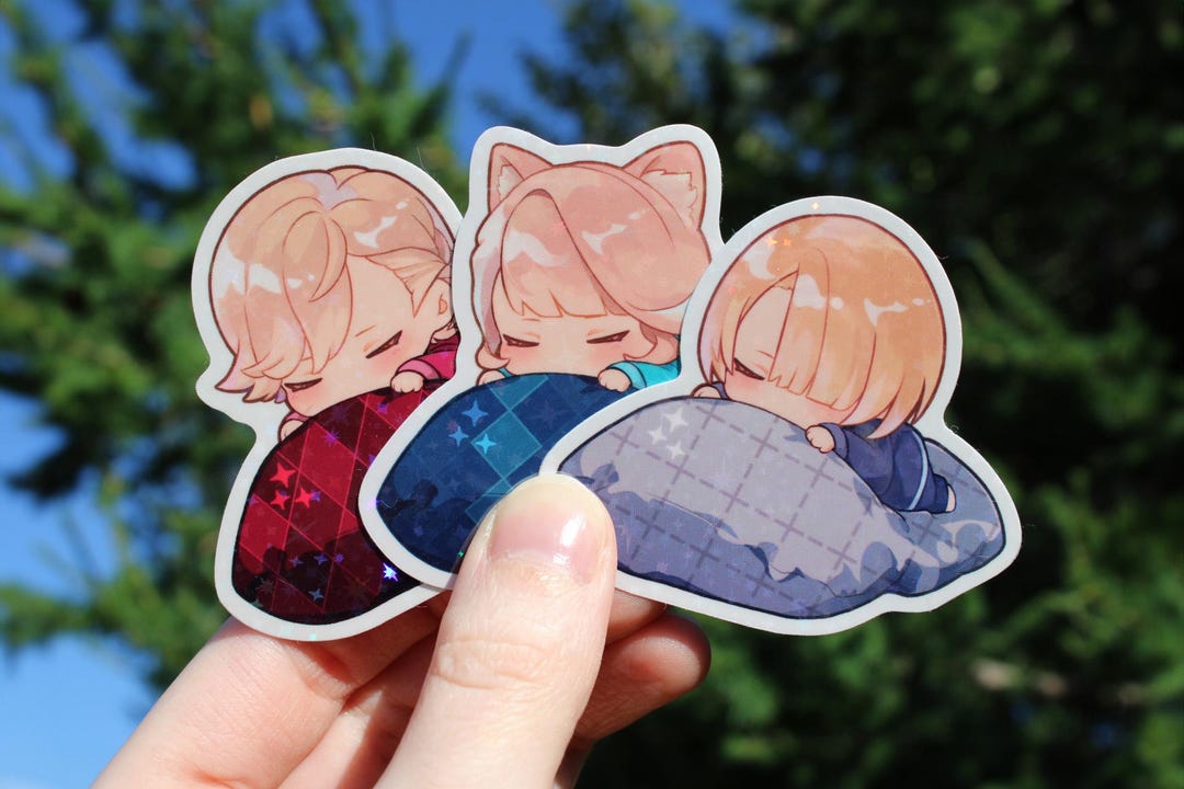 Genshin Impact Lyney, Lynette & Freminet Stickers | Cute Sleepy ...