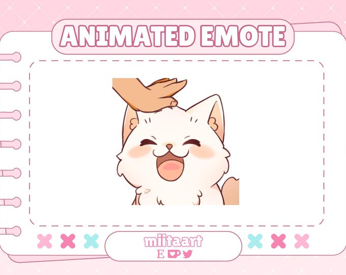 Animated Cat Emote for Twitch, Youtube and Discord - Cute Animated Cat ...