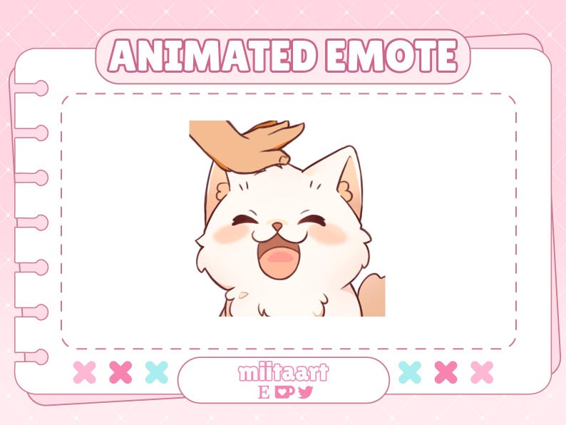 Animated Cat Emote for Twitch, Youtube and Discord - Cute Animated Cat ...